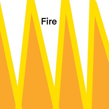 "A big drawing of fire flames going up." Sticker for Sale by lukesubbby ...