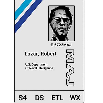"Bob Lazar Area 51 S4 Identification Card" Sticker for Sale by ...