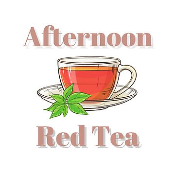"Afternoon Red Tea" Sticker for Sale by Rhmony | Redbubble