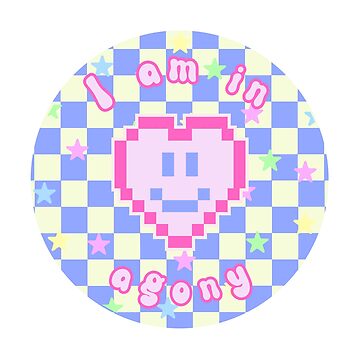 "Agony :)" Sticker for Sale by heinousartbykt | Redbubble