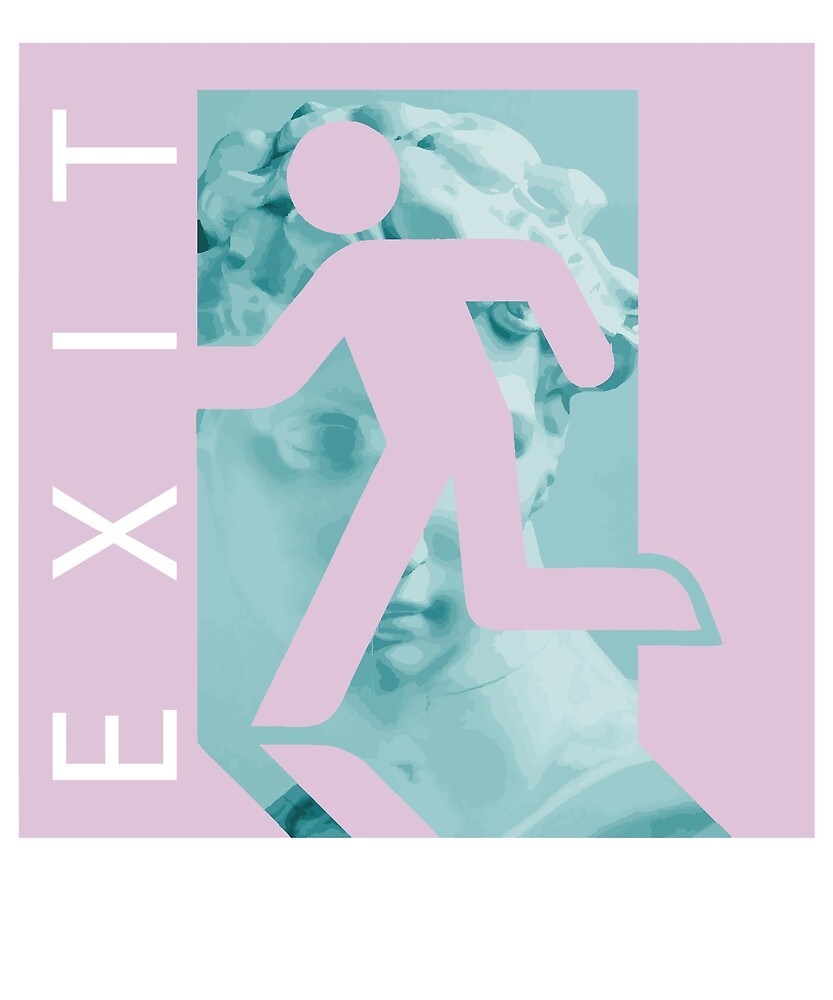 "Vaporwave Aesthetic // EXIT" by altees | Redbubble