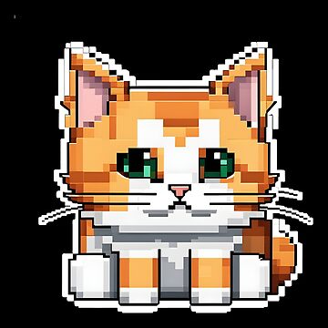 "8 BIT KITTY 3" Sticker for Sale by bethdaydreamzz | Redbubble