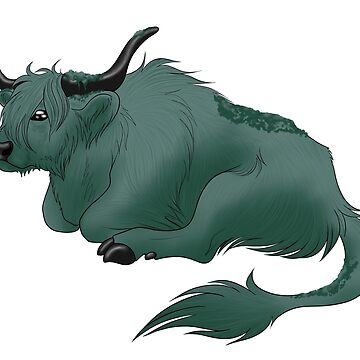 "Mossy Highland Cow " Sticker for Sale by PyromaniacalDog | Redbubble