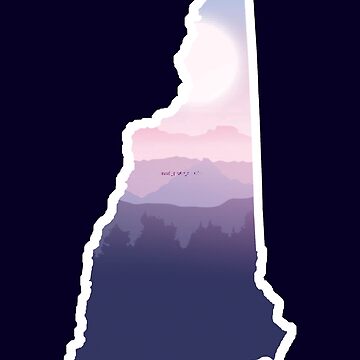 "New Hampshire NH 603 Nature - Hiking" Sticker for Sale by Abris ...