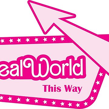 "Real World This Way" Sticker for Sale by InnaPo ⭐⭐⭐⭐⭐ | Redbubble