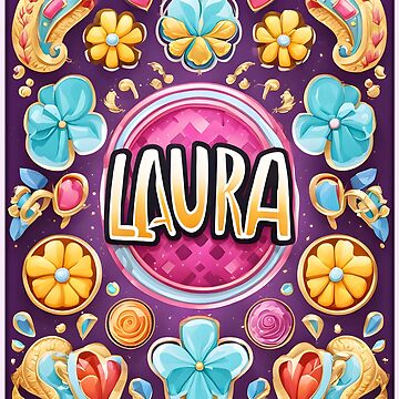 "Laura-name" Sticker for Sale by duhnnae | Redbubble