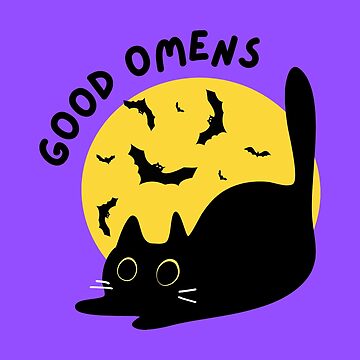 "Black Cats Are Good Omens (Violet Version)" Art Print for Sale by ...