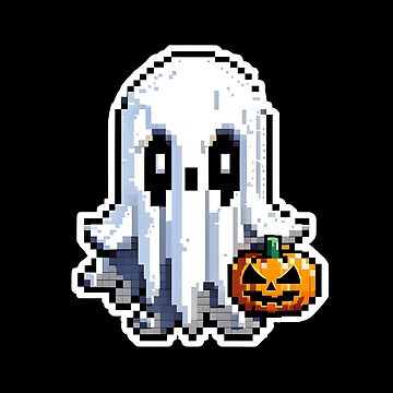 "8 Bit Scary Ghost! " Sticker for Sale by bethdaydreamzz | Redbubble