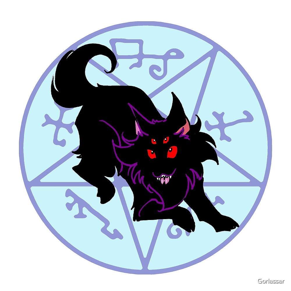 "Fluffy Hellpup" by Gorlassar | Redbubble