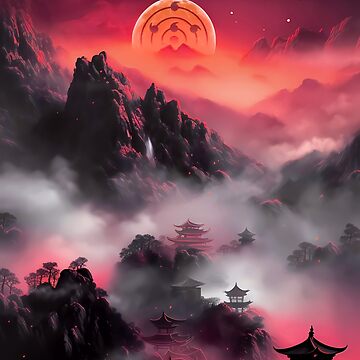 "Anime Red Moon (Poster)" Posterundefined by Themoooh | Redbubble