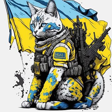 "Cat ukraine,Feed the animals of Ukraine,Flag ukraine" Sticker for Sale ...