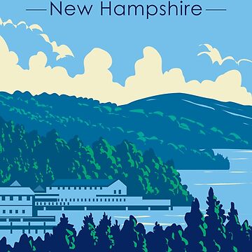 "Lake Winnipesaukee New Hampshire Travel Art Vintage" Poster for Sale ...
