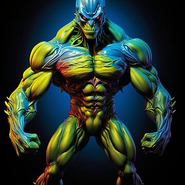 "Alien Monster Bodybuilder" Sticker for Sale by JLCableStudio | Redbubble