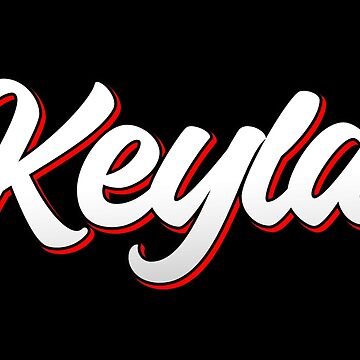 "Retro Keyla Name Label (Black)" Sticker for Sale by NafilNafiz | Redbubble