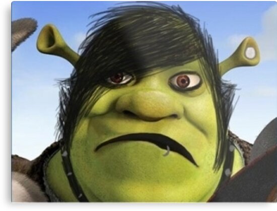 "emo shrek" Metal Print by Alexis6214 | Redbubble