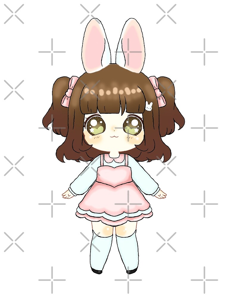 "Easter Bunny Chibi (Light Skin Tone)" by NicholiCosplay | Redbubble