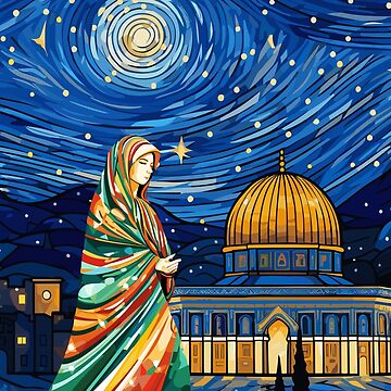 "Mother Palestine Watches over Al-Quds Jerusalem on a Starry Night ...