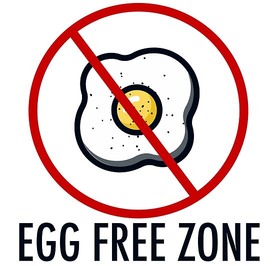"Egg Free Zone Food Allergy" Posters by elishamarie28 | Redbubble