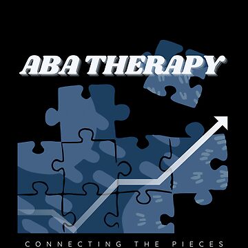 "ABA Therapy - Connecting Puzzle Pieces (dark contrast)" Sticker for ...