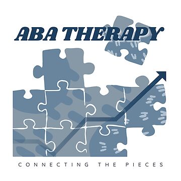 "ABA Therapy - Connecting Puzzle Pieces (light contrast)" Sticker for ...
