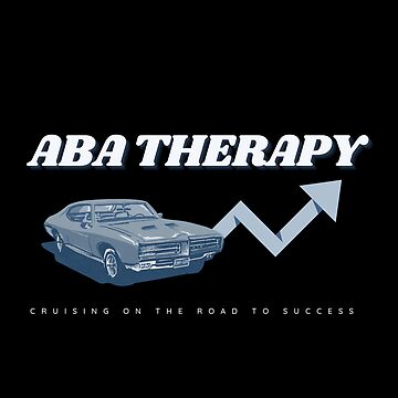 "ABA Therapy - Classic Car Cruising (dark contrast)" Sticker for Sale ...