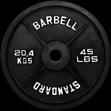 "Standard barbell plate 45 LBS " Sticker for Sale by uqchhkevj34 ...