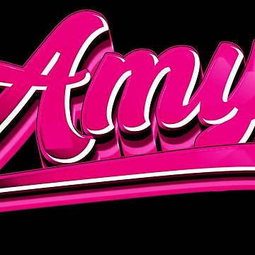 "Amy Retro Girls name Hot Pink" Sticker for Sale by KB-SbDesigns ...
