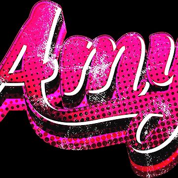 "Amy Retro Girls Name Hot Pink Faded Vintage" Sticker for Sale by KB ...