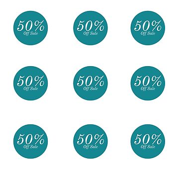 "50% off Sale Sticker Pack" Sticker for Sale by peterscarfo | Redbubble