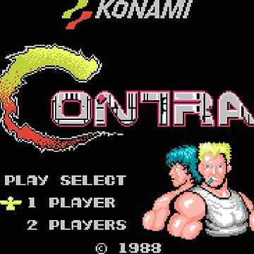 "Contra Vintage Title Screen by PixelRetro" Classic T-Shirt for Sale by ...