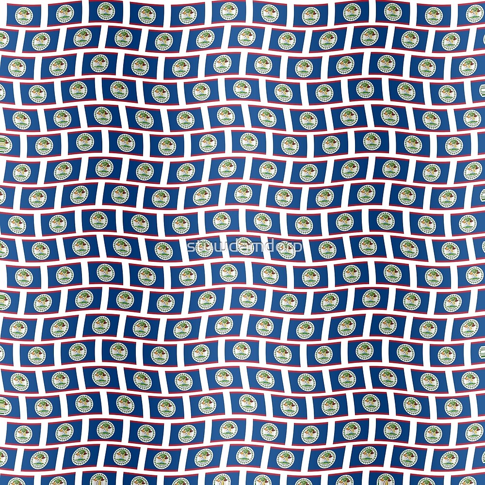 "Belize flag tiled pattern" by stuwdamdorp | Redbubble