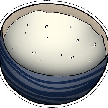 "Rice Bowl Sticker" Sticker for Sale by flawlessstriker | Redbubble