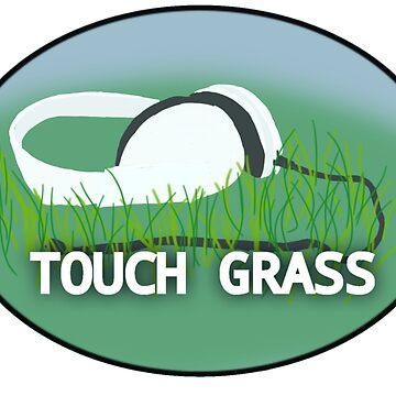 "Touch Grass Sticker" Sticker for Sale by adefere | Redbubble