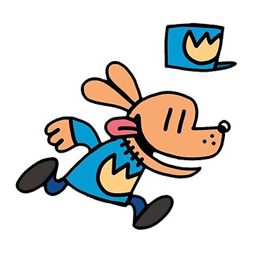 "Vintage Officer Dog Man Running" Sticker for Sale by coLlenCream ...