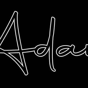 "Adam Cursive Name Label (Black)" Sticker for Sale by NafilNafiz ...