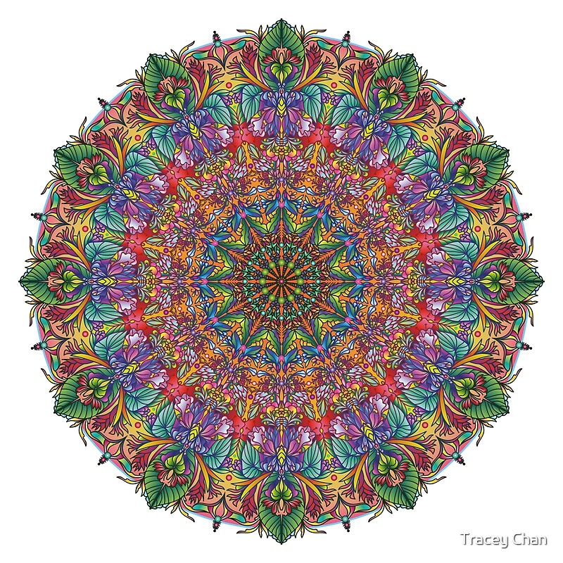 "Tropical Mandala" by Tracey Chan | Redbubble