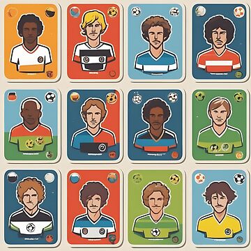 "Retro football players" Sticker for Sale by Metaverse8 | Redbubble