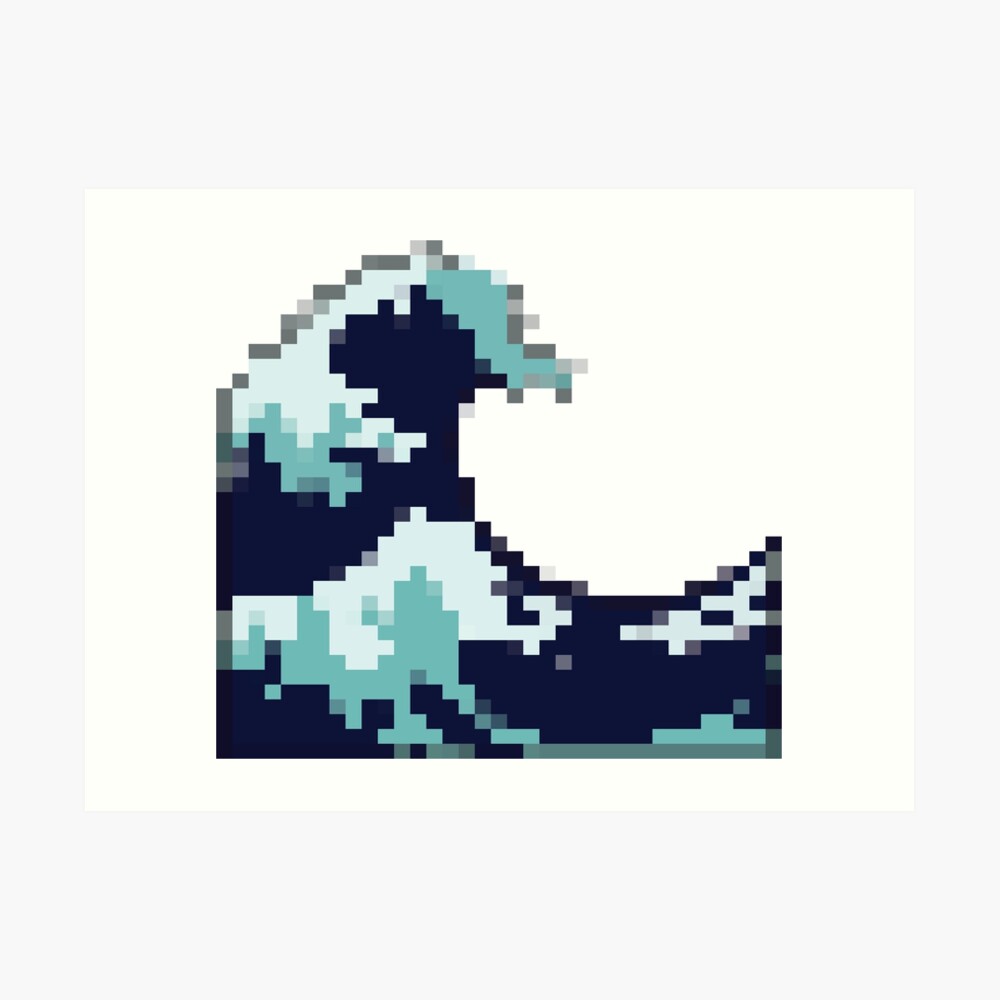 "Pixel Wave" Art Print by aoyuka | Redbubble