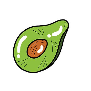 "Avocado Drawing" Sticker for Sale by William Carneiro | Redbubble