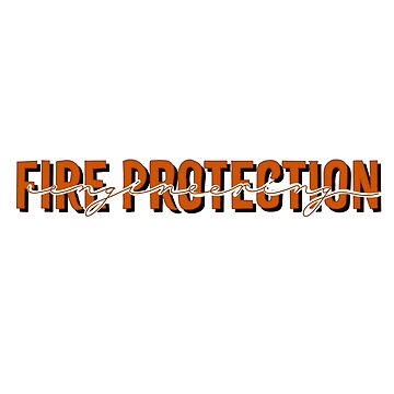 "Fire protection engineering orange calligraphy " Sticker for Sale by ...
