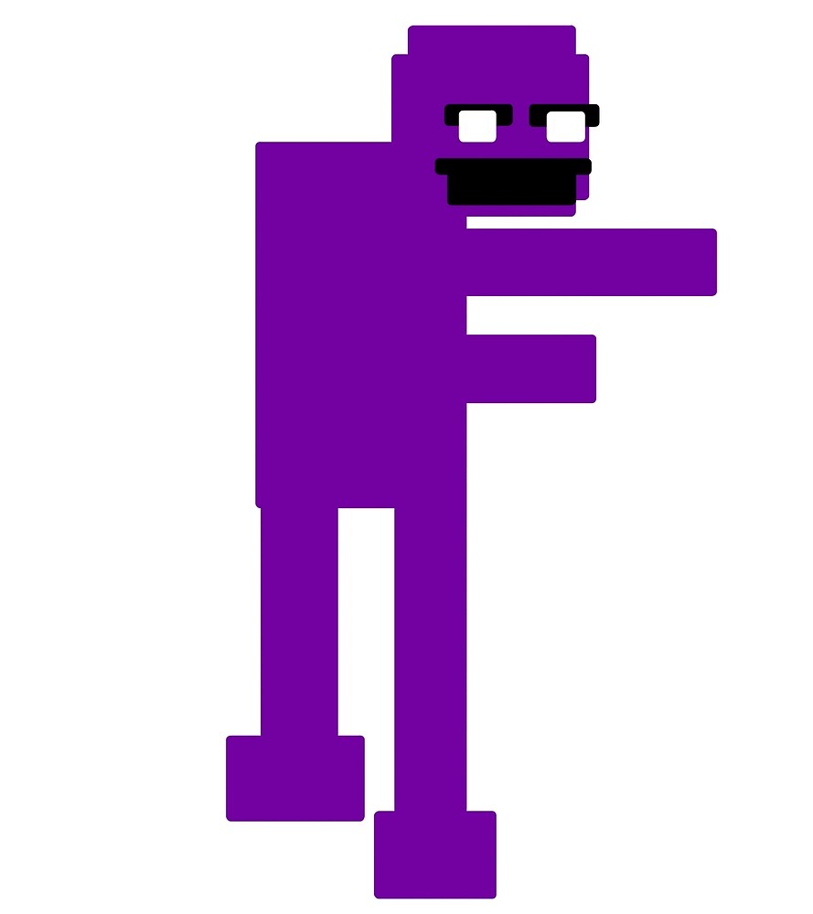 "FNAF Purple Guy 8-bit" by mattwilldo | Redbubble