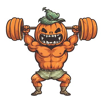 "Spooky Pumpkin Working out" Poster for Sale by Haz1n0 | Redbubble