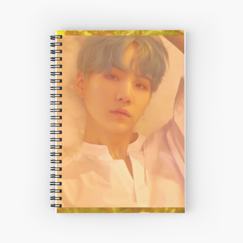 Bts Suga Notebookjournal Spiral Notebook By Lovableidol Redbubble