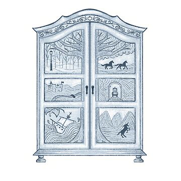 "Narnia Wardrobe Sticker" Sticker by Shaula-art | Redbubble
