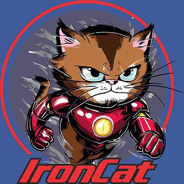 "Iron cat" Sticker for Sale by vladmicas | Redbubble