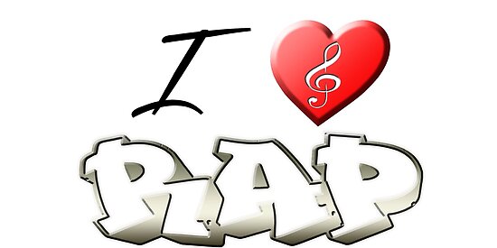 "I love rap heart clef" Poster by rmk-design | Redbubble