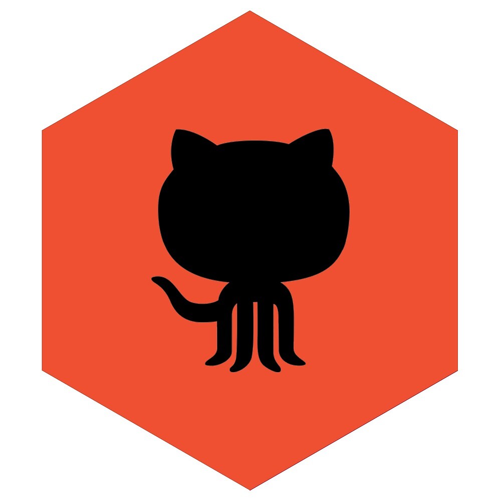 "Git Black Hexagon" by BeardWizard | Redbubble