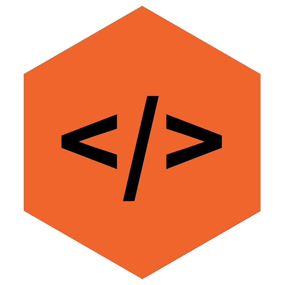 "HTML Black Hexagon" by BeardWizard | Redbubble