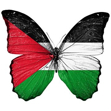 "butterfly Flag Of Palestine - Gift For Palestinian From Palestine ...