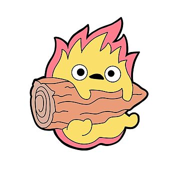 "Calcifer" Sticker for Sale by risingvirgo | Redbubble